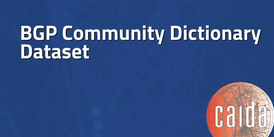 BGP Community Dictionary Dataset - CAIDA