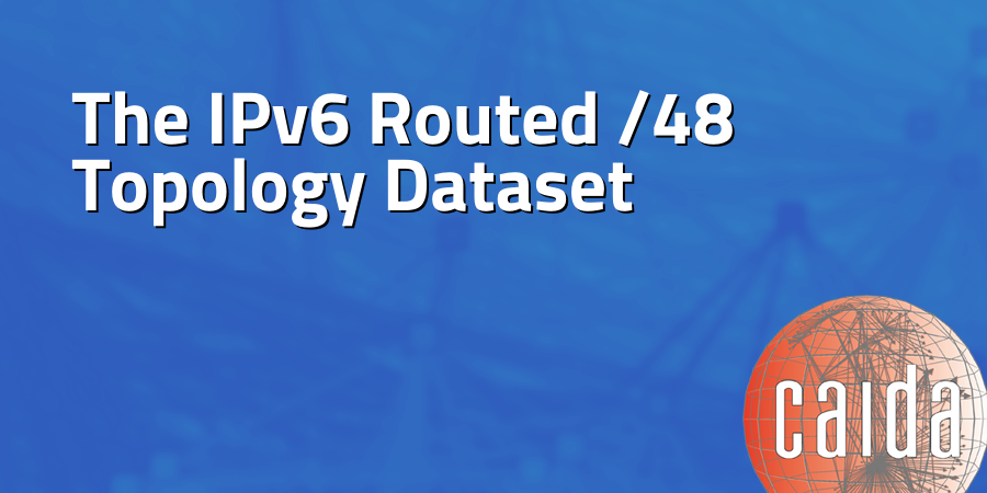The IPv6 Routed /48 Topology Dataset - CAIDA