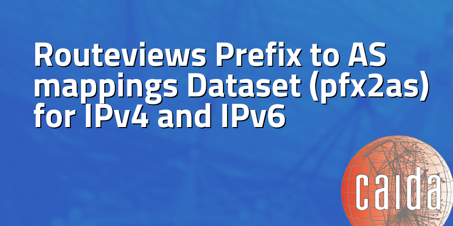 Routeviews Prefix to AS mappings Dataset (pfx2as) for IPv4 and IPv6 - CAIDA