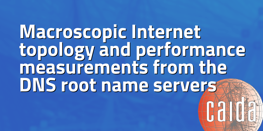 Macroscopic Internet topology and performance measurements from the DNS ...