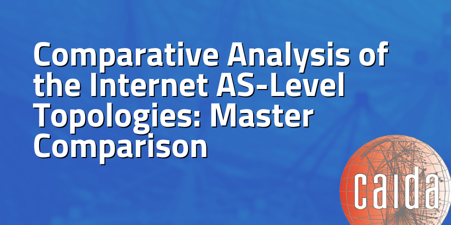 Comparative Analysis of the Internet AS-Level Topologies: Master Comparison - CAIDA