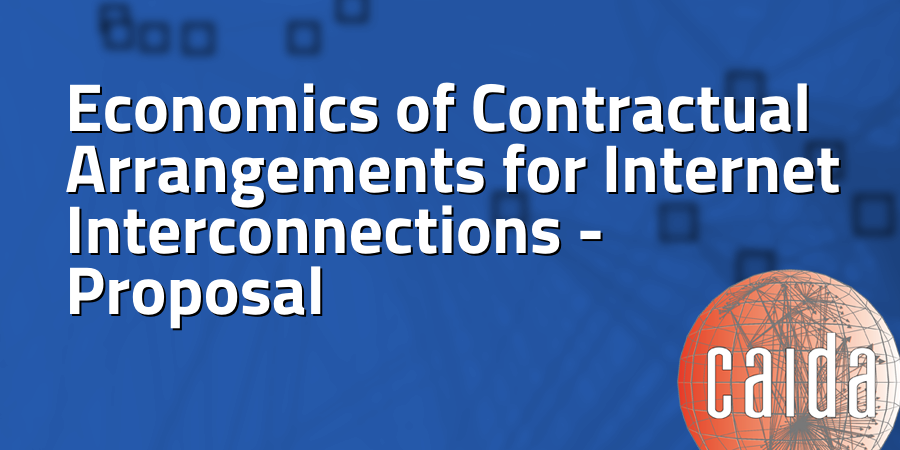 Economics Contract: Proposal - CAIDA