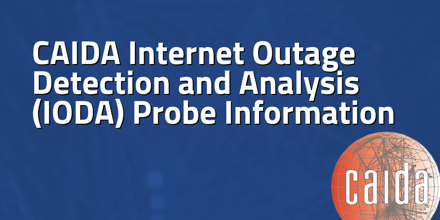 CAIDA Internet Outage Detection and Analysis (IODA) Probe Information ...
